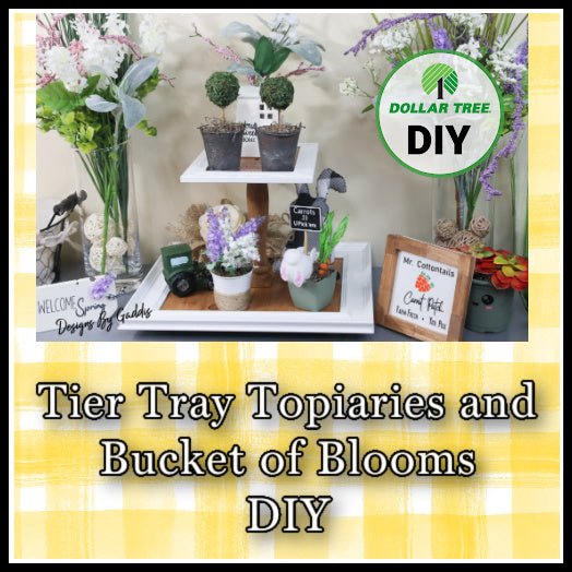 How to Decorate a Tiered Tray for Spring | Tier Tray Spring Topiaries ...
